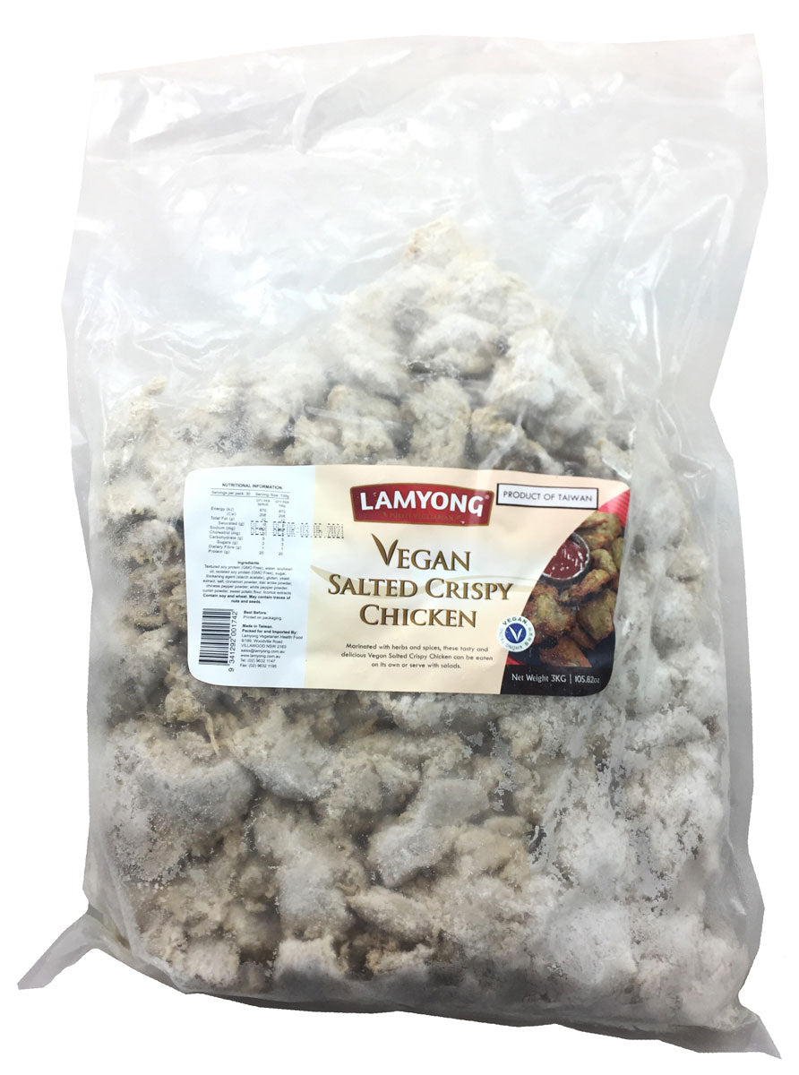 Lamyong - Vegan Salted Crispy Chicken RETAIL CARTON 18kg - 6 x 3kg ...