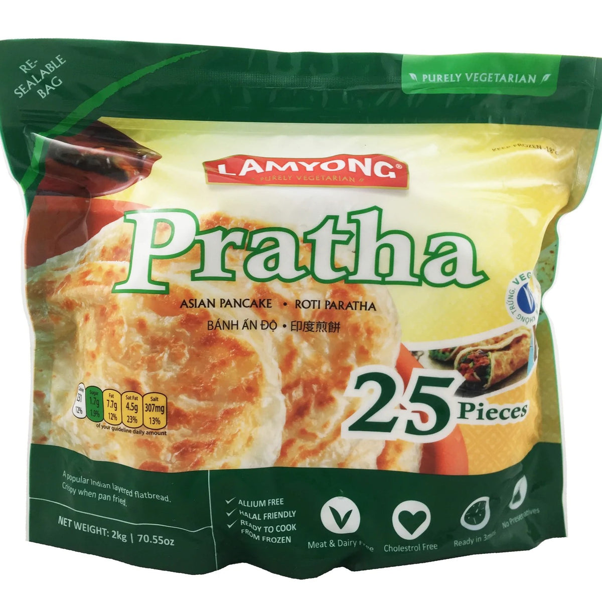 Lamyong - Vegan Roti Paratha RETAIL - 2kg (25pcs) – The Plant Pantry